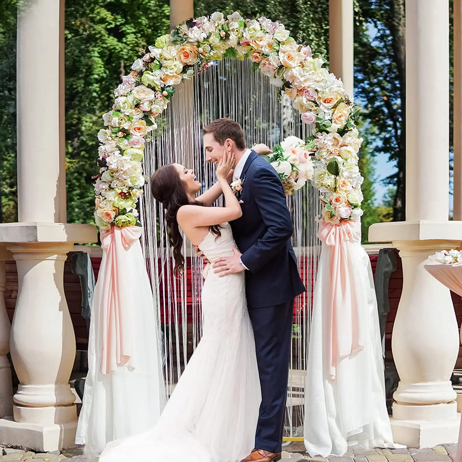 Metal Wedding Arch Backdrop Stand,Gold Arch Backdrop Stand For Wedding ...