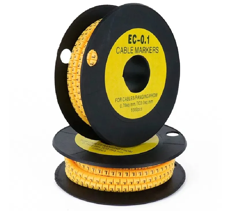 PVC Cable Markers Numbers Identification EC-0 EC-1 EC-2 EC-3 Cable ...