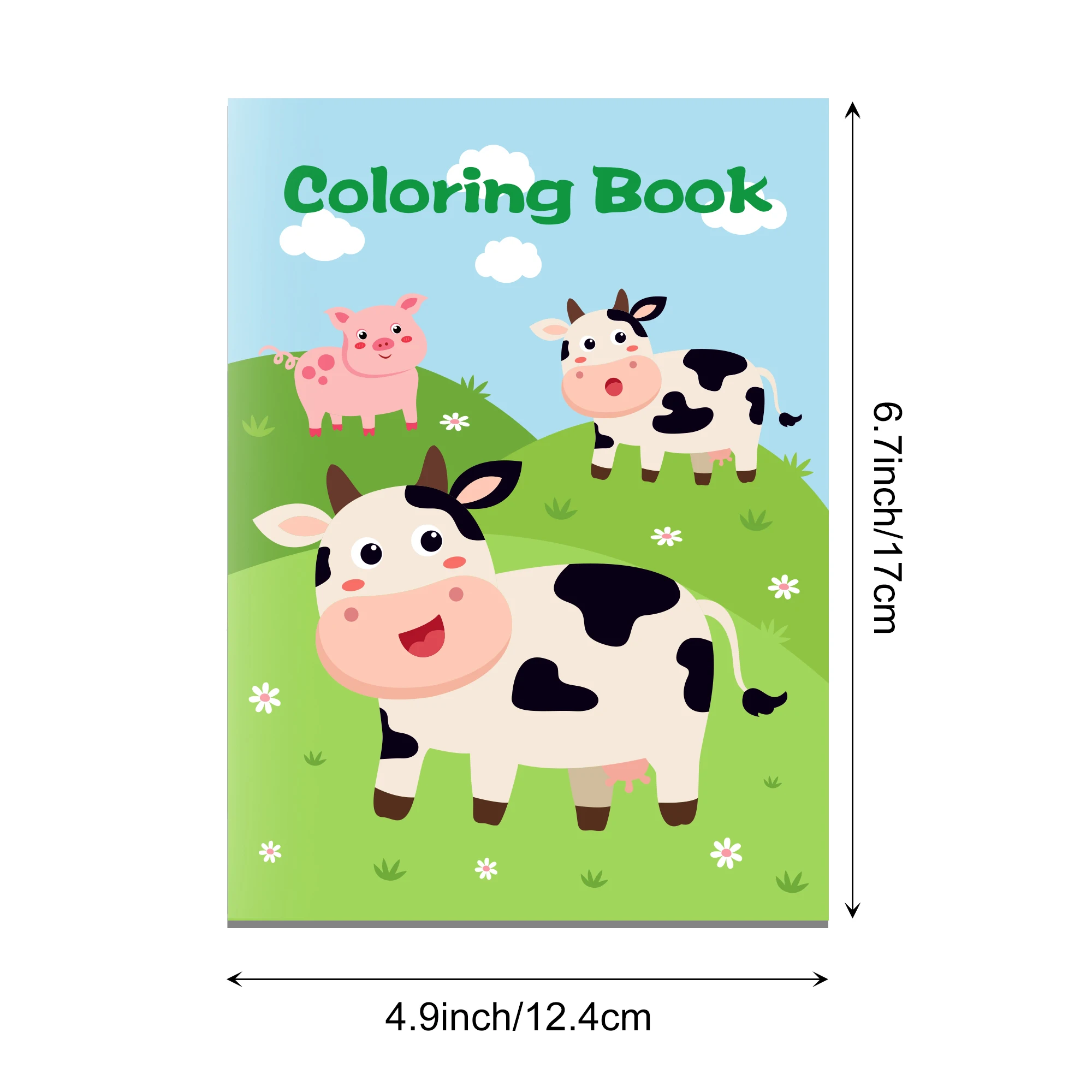 Huancai 12 Pcs Farm Animals Mini Coloring Books Diy Art Drawing Book ...