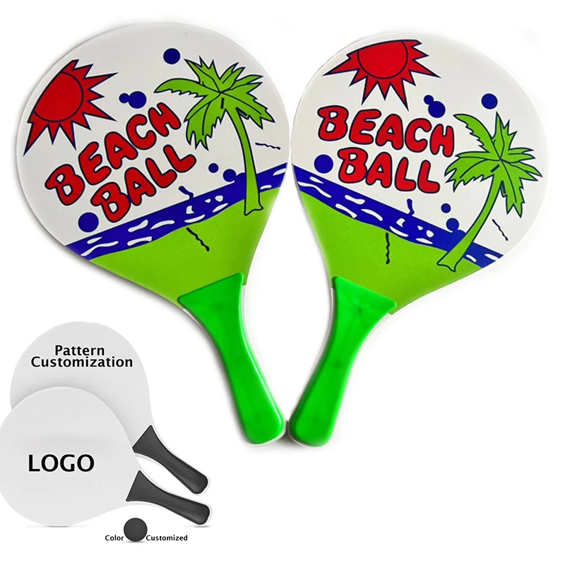 Custom Wood Beach Tennis Bat Ball Set Wooden Beach Paddle Racket Beach ...