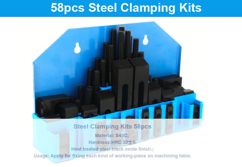 M8 52PCS Steel Clamping Kits - Durable & Versatile Solutions