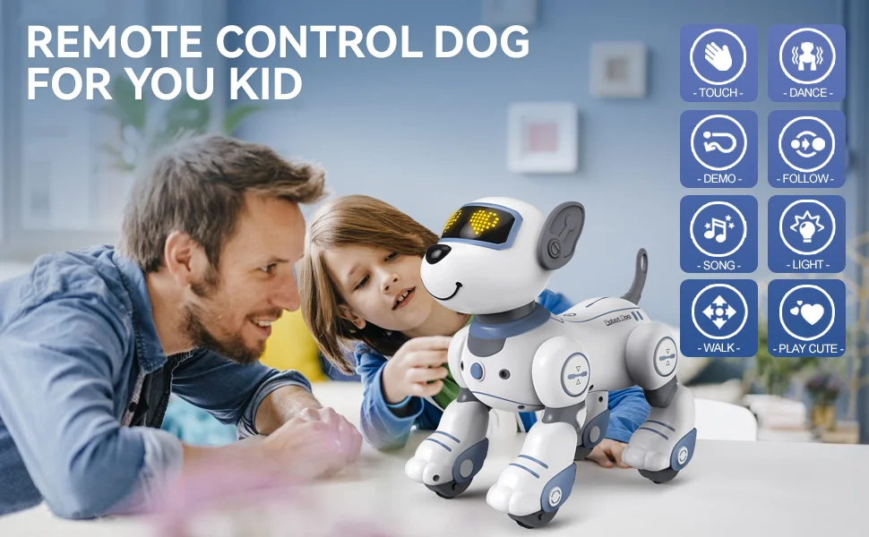 DWI RC Robot Dog - Programmable Smart Toy for Kids & Adults