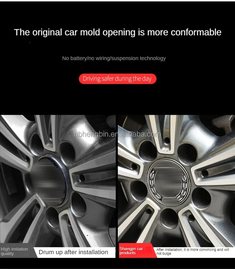 Car Wheel Logo Light Hub Center Caps Cover Modificat LED Illuminated ...