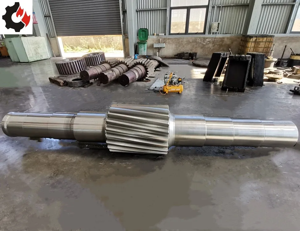 Custom Large Helical Gear Shaft - High Quality Forged Steel