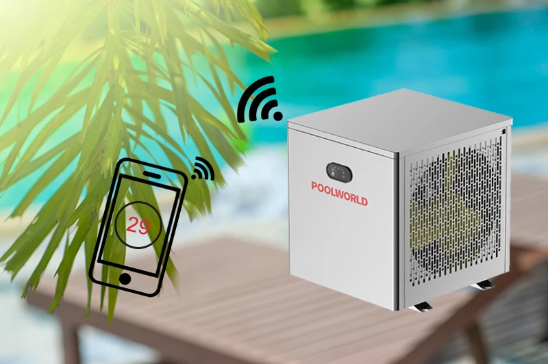 Above Ground 3kw Swimming Pool Heat Pump Water Heating Cooling Mini ...