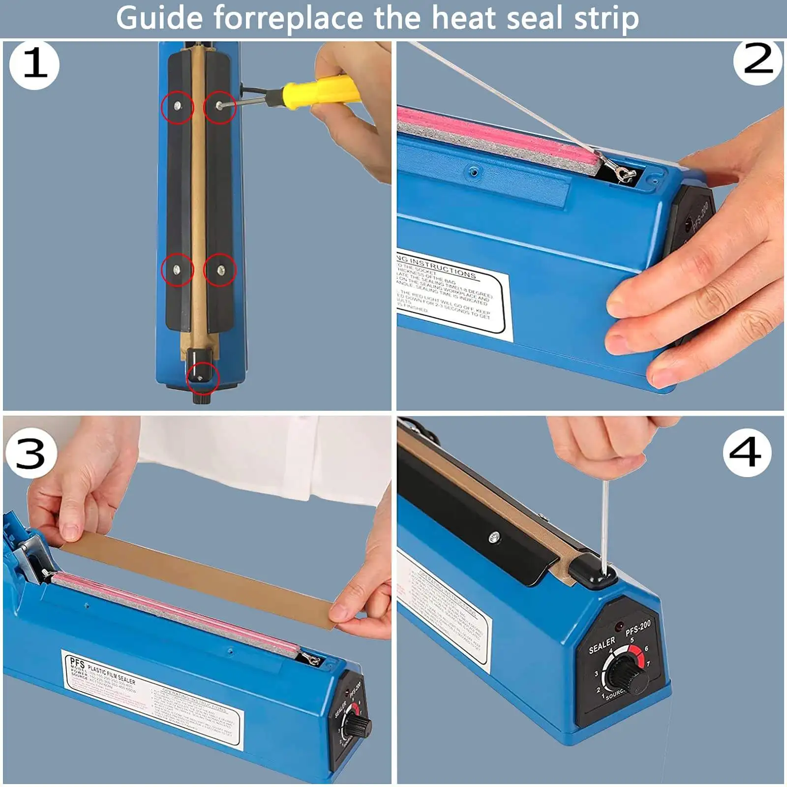 200mm Packing Hot Sealing Machines Manual Packaging Sealer Machine ...