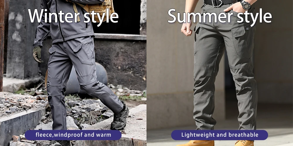 Men's Waterproof Softshell Tactical Sweatpants for Winter