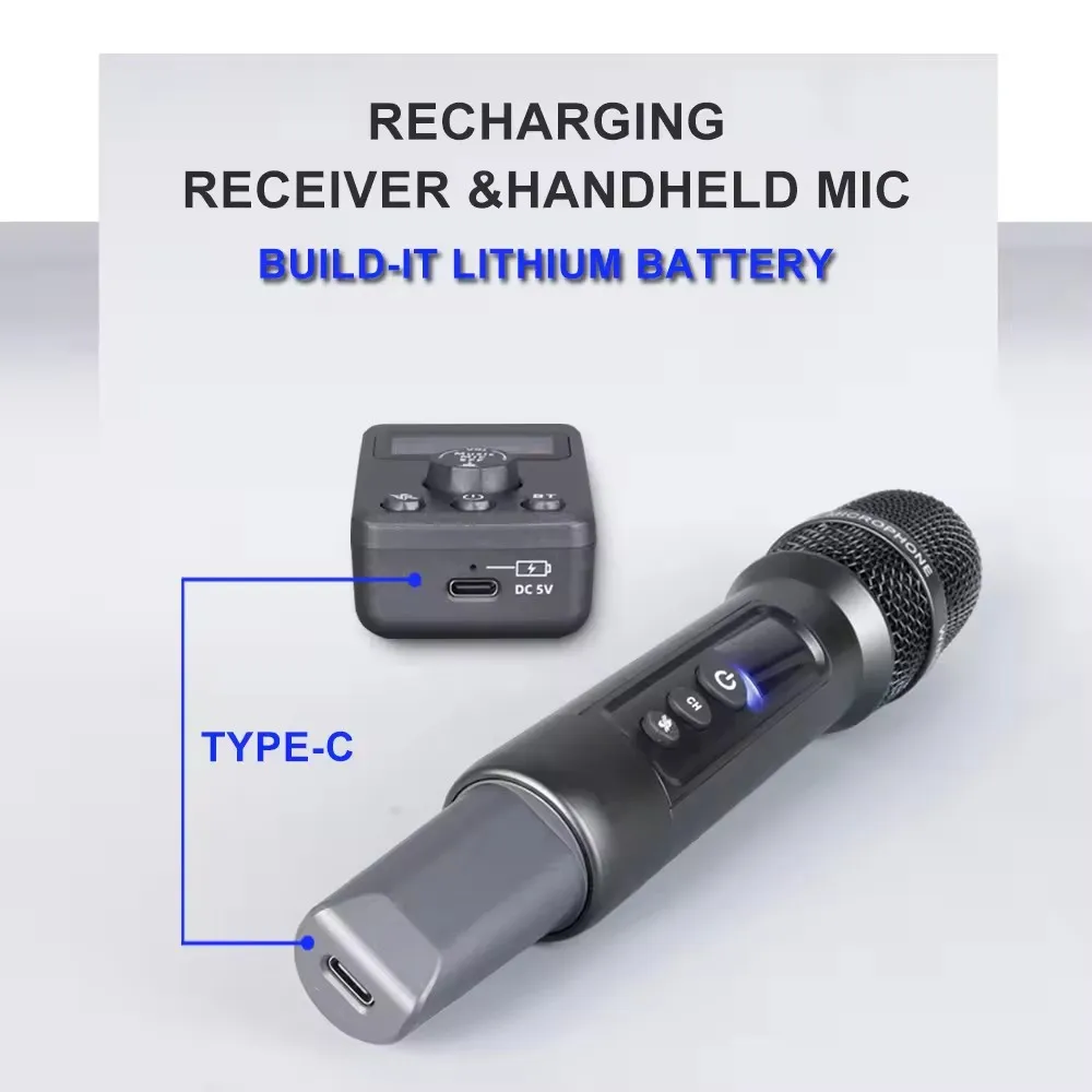 M50 Rechargeable Wireless Dynamic UHF Microphones with DSP Suppressor ...