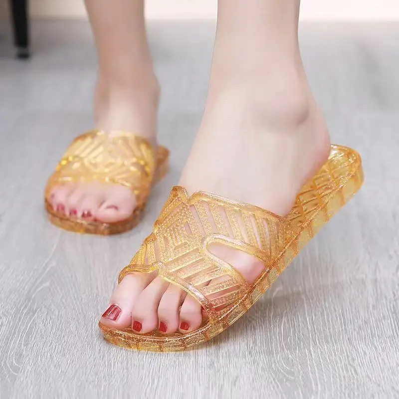 Transparent PVC Indoor Slippers - Lightweight & Stylish