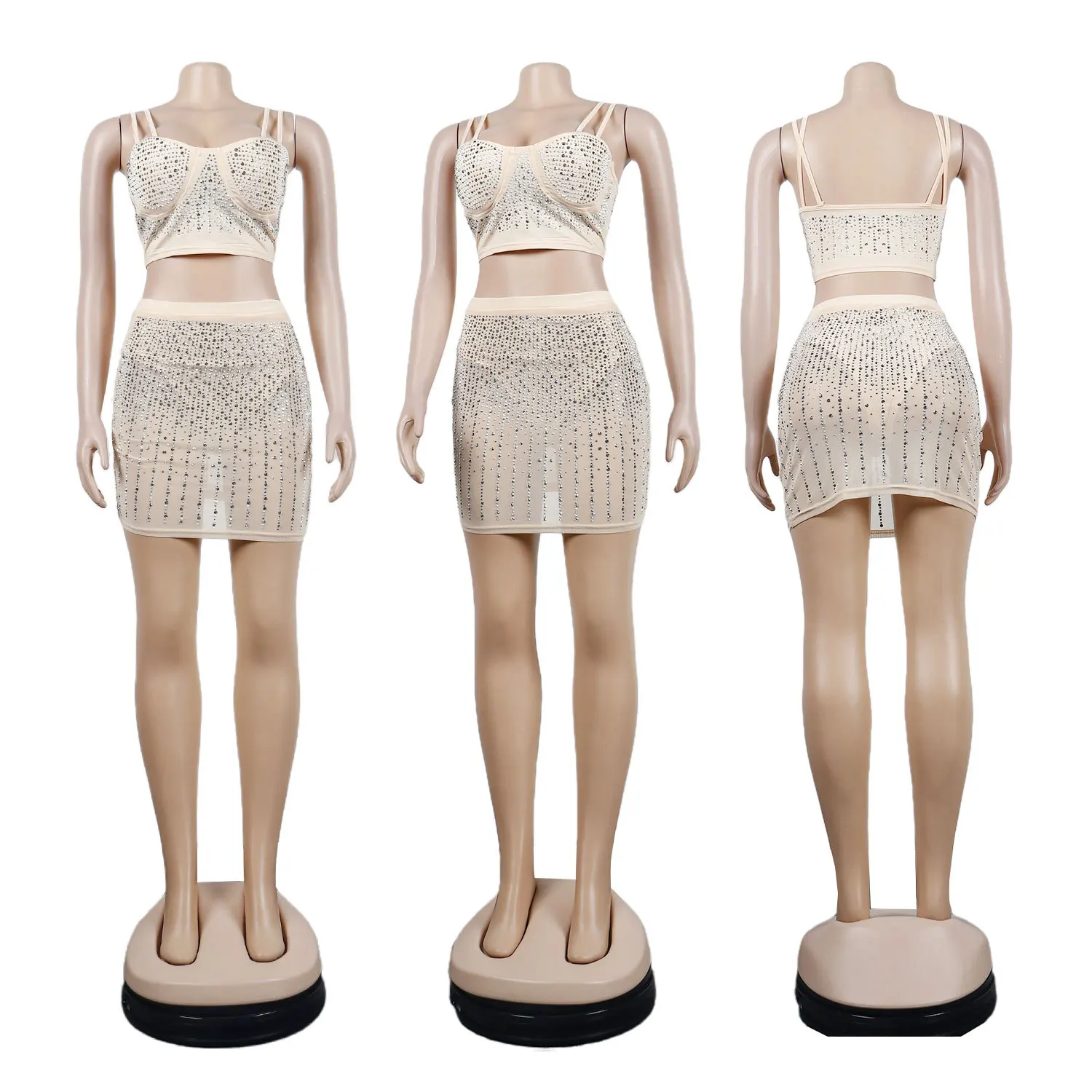 Shop D230034 Fast Shipping Plus Size Rhinestone Short Set
