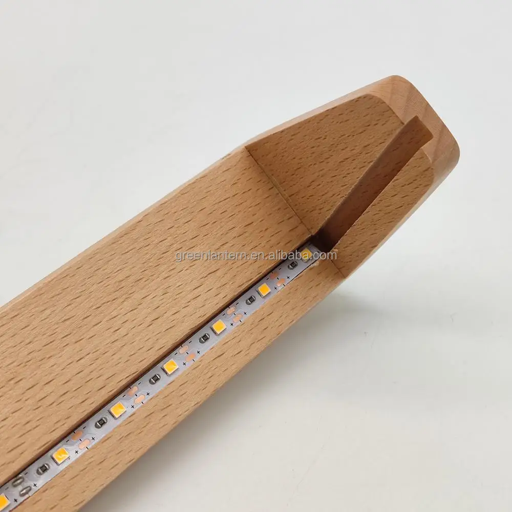 Led Wooden Base Display Stand U-shaped Photo Frame Acrylic Art Light ...