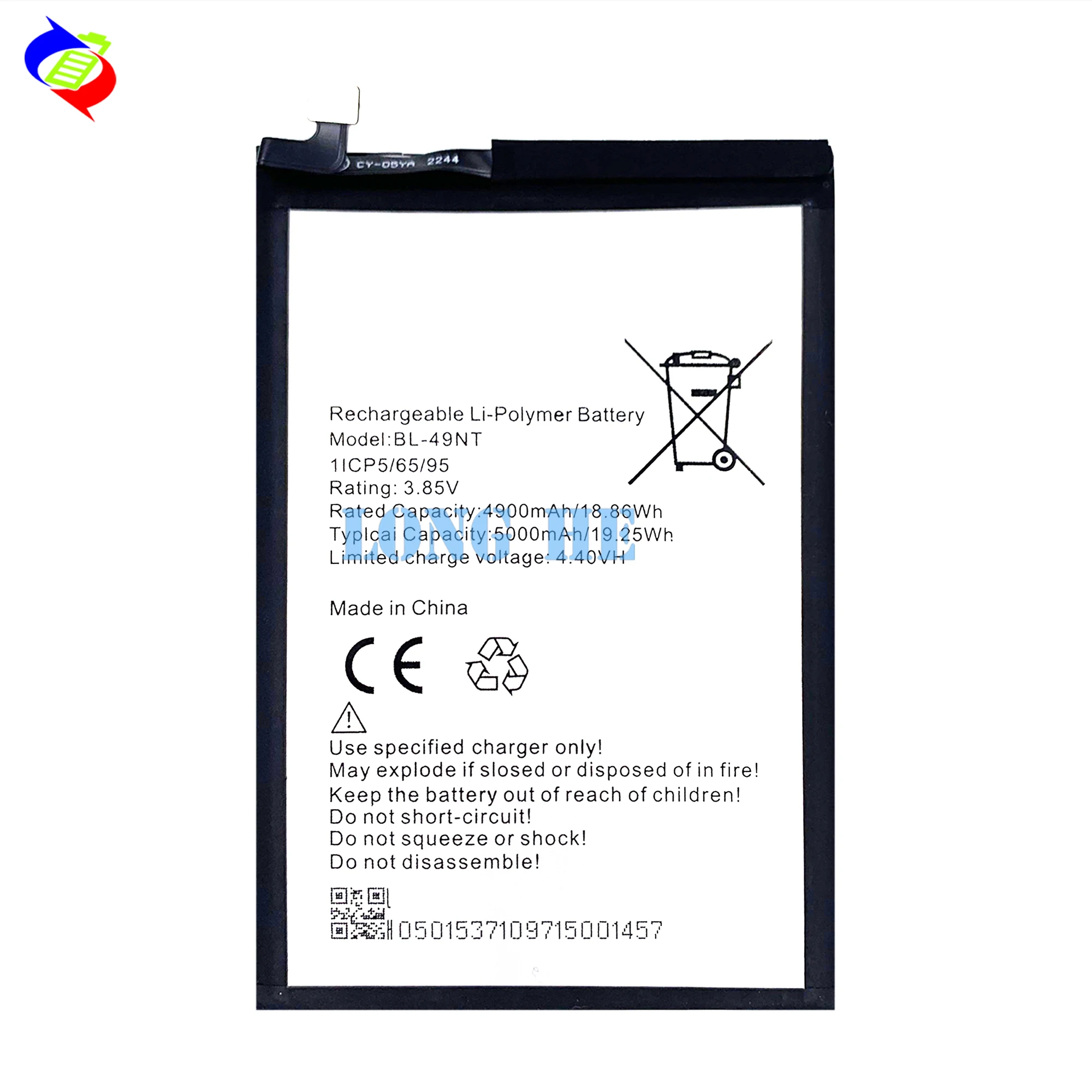 Lithium Mobile Phone Battery Bl-49nt For Tecno Spark Go 2023 Pop 7 Pro ...