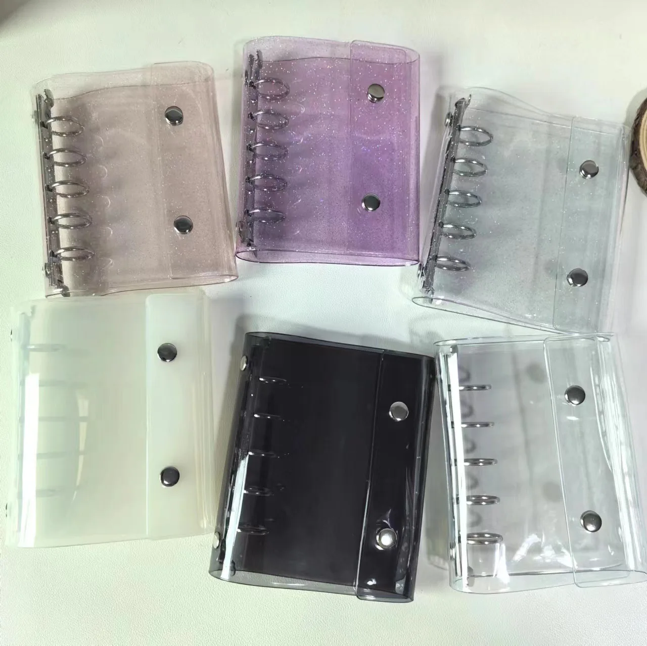 M5 New 2 Buttons Glitter Mini Budget Binder - Cute & Clear