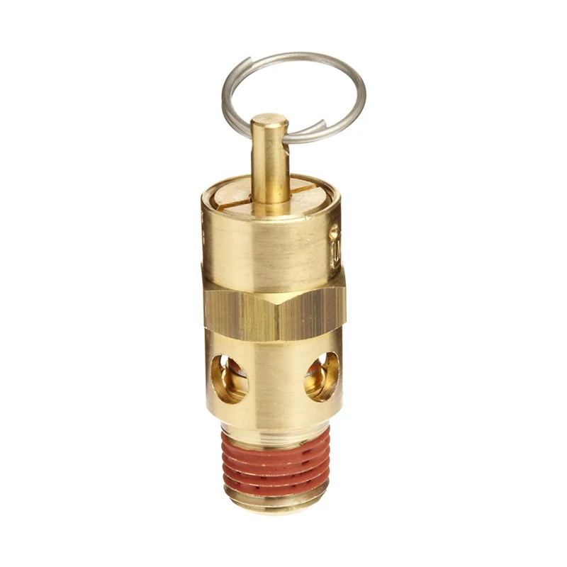 1/4'' Male NPT Brass Safety Valve 150 PSI Pressure Set Brass Relief ...