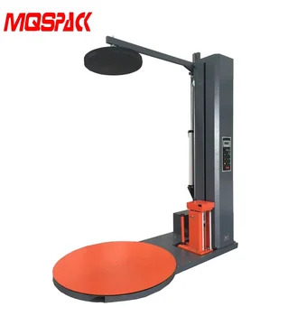 Semi Automatic Pallet Stretch Wrapping Machine With Top Press Plate ...