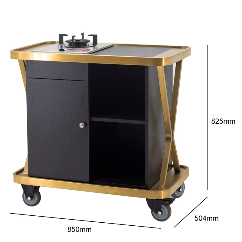 Hotel Restaurant Kitchen Mobile Dining Cooking Cart