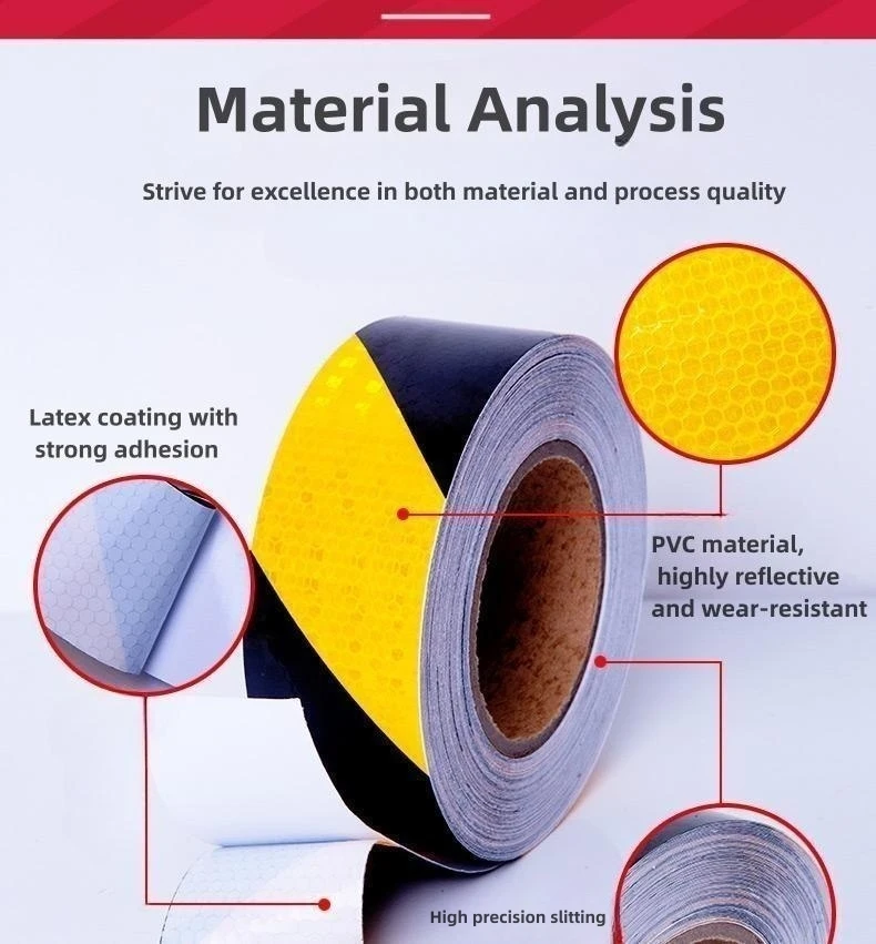 Lattice Yellow Black Reflective Tape Diagonal Reflective Strip Crystal ...