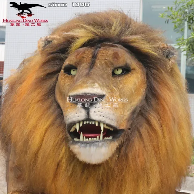 Artificial Animatronic Realistic Animals Life Size Lion Animal Model ...