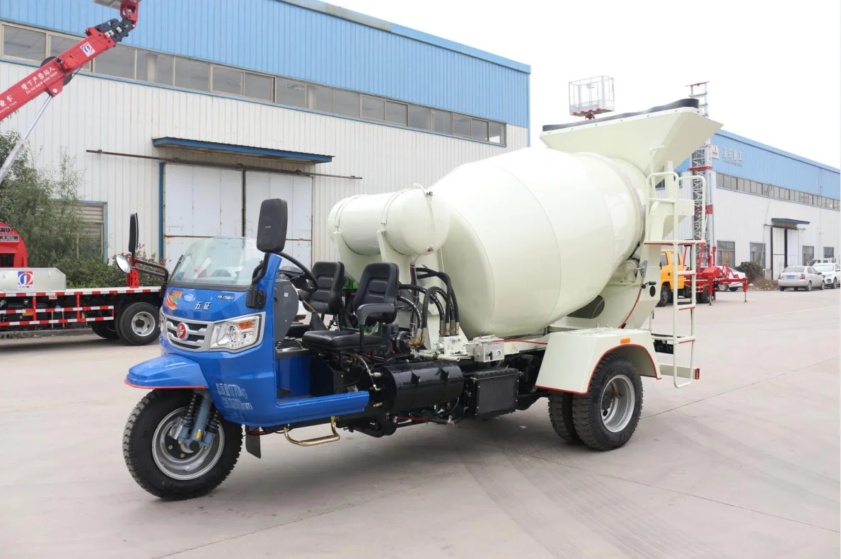Small Concrete Mixer Truck - 3 Wheels Tricycle Cement Mixer Truck