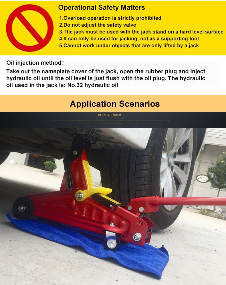 Steel Heavy Duty Floor Jack 2 Ton Capacity Fast Lift Service Jack ...