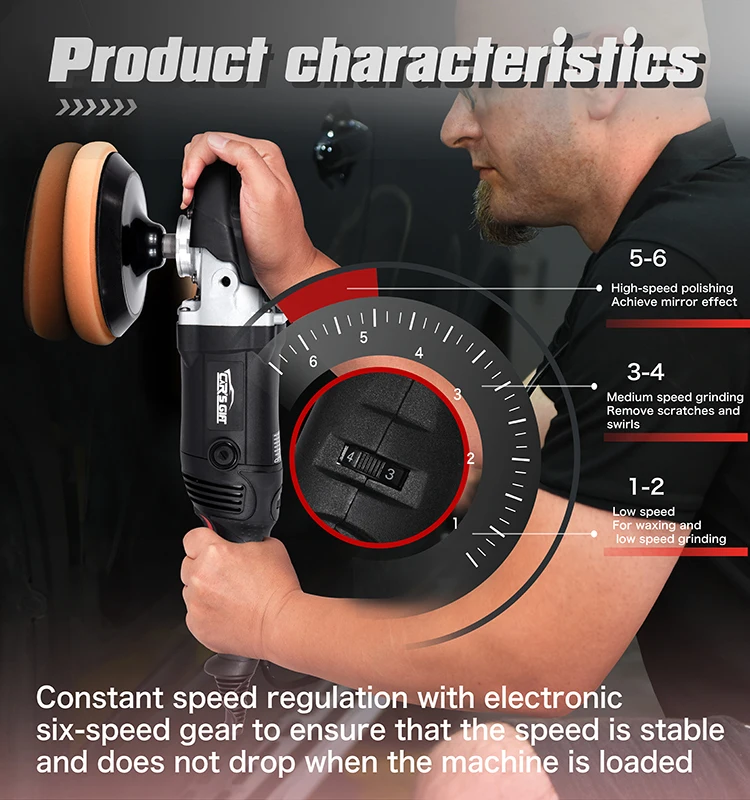 Car's Gfit P1811 Rotary Polisher 1650w Car Buffer 6'' Or 7'' Car ...