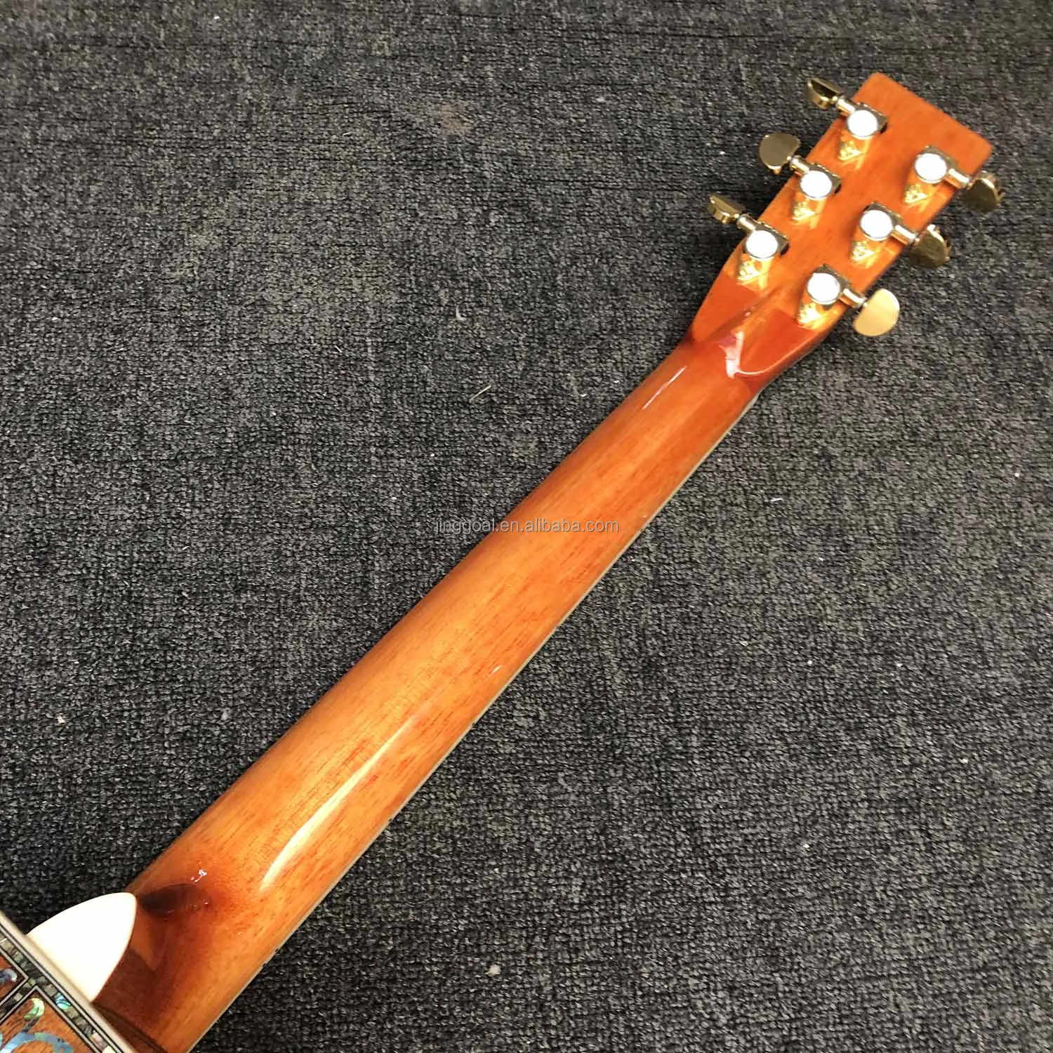Grand Guitar Factory Direct Supply Handmade Cutaway OM45 Style Acoustic ...