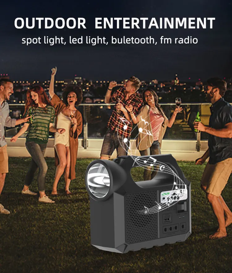 GDLITE 8017 Music Portable Solar Radio with Bluetooth Speaker