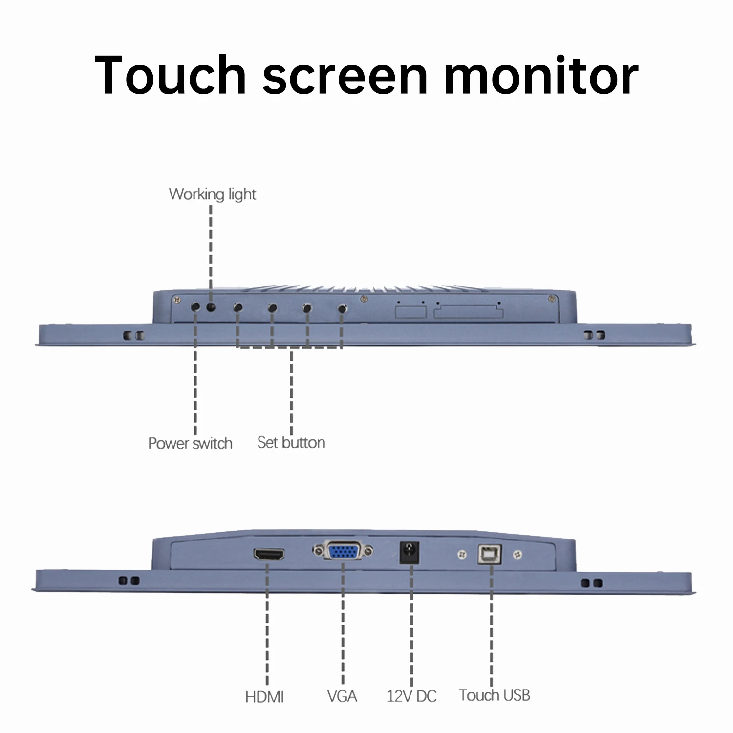 10 12'' 15'' 17'' 19'' 21'' 27'' Inch Android Touch Screen Monitor Lcd ...