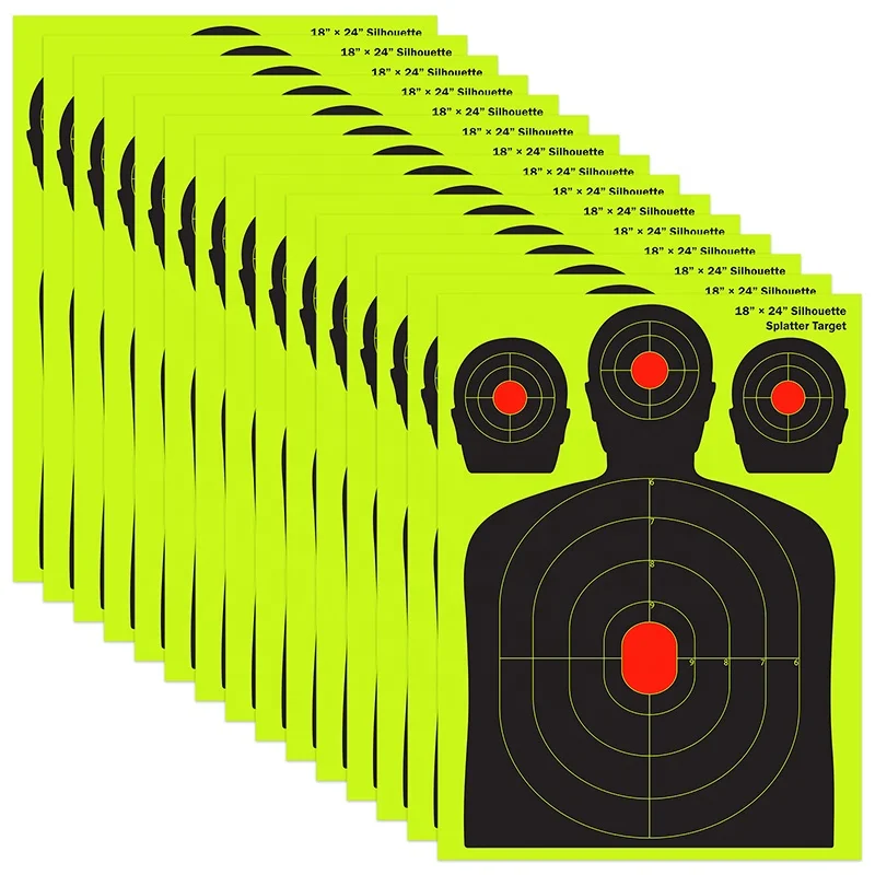 Fluorescent 18x24 Splatter Target Stickers for Shooting Practice
