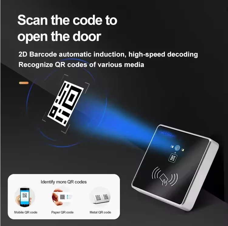 125khz Wiegand Id Rfid Qr Code Access Card Reader For Access Control ...