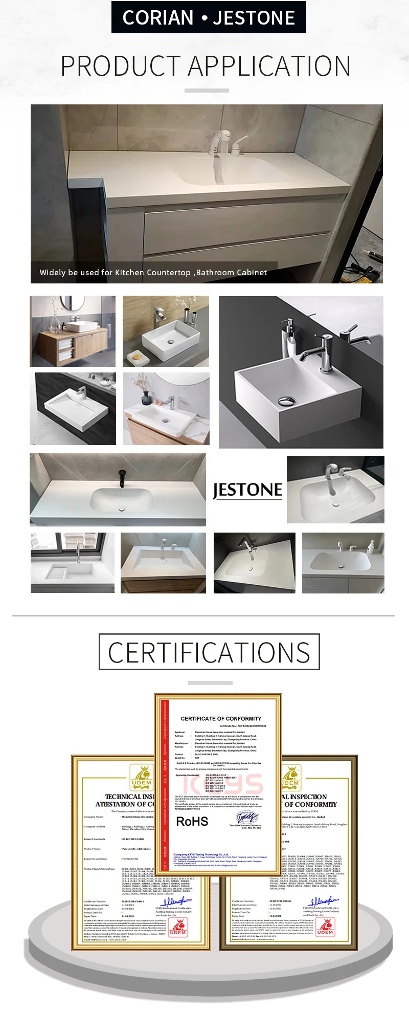 Luxury Designer Wall Hung Modern Custom Made Artificial Stone Solid Surface Unique Bathroom Wash ...