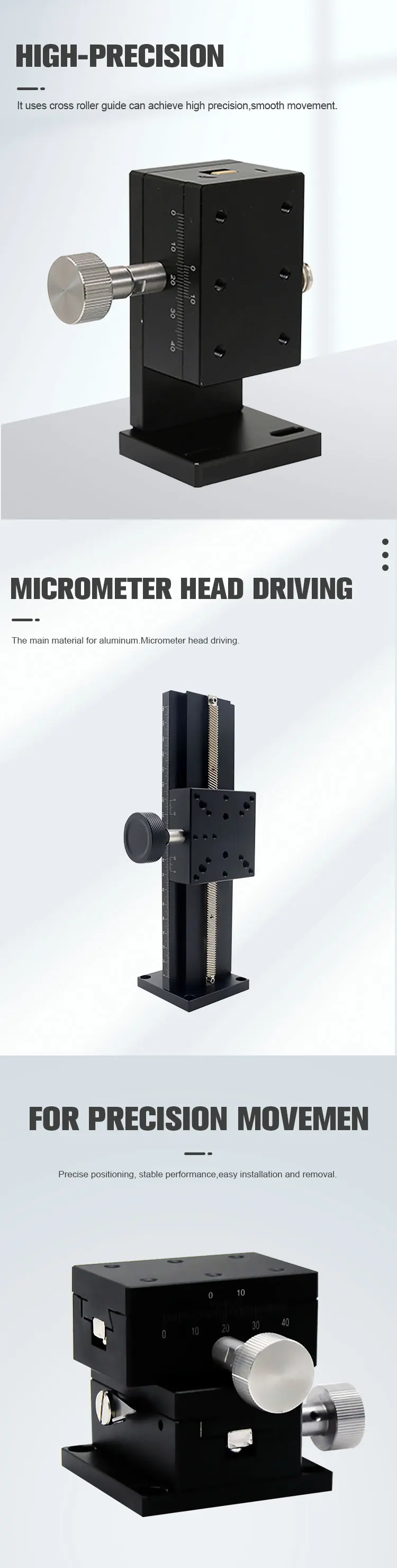 Manual Precision Linear Stage Hb-ly30-fc Manual Linear Stage Hb-ly40-fc ...