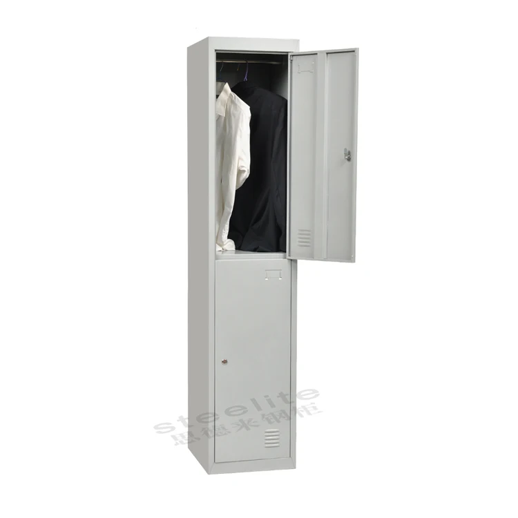 2 Door Double Tier Steel Locker Cabinet - Buy Steel Clothes Locker gym ...