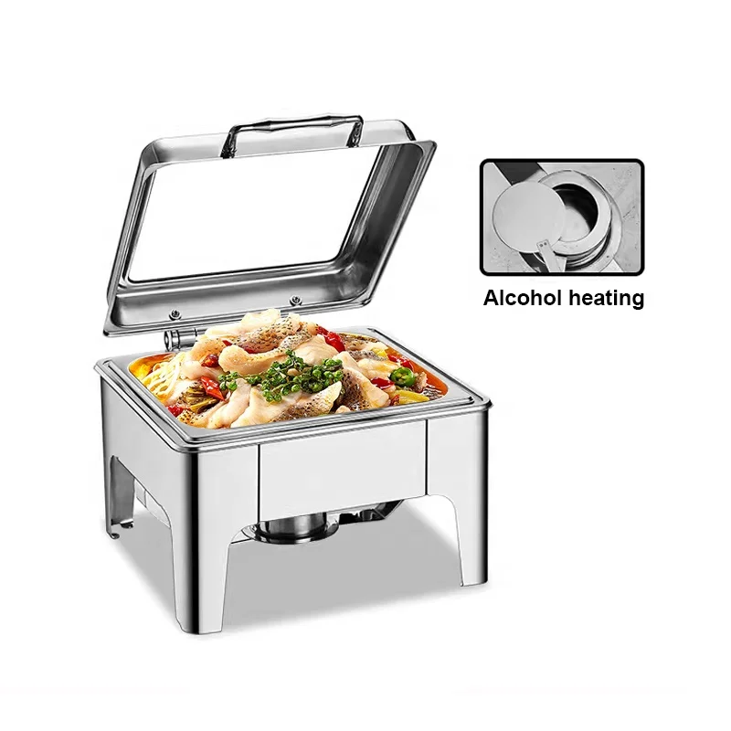 Stainless Steel Clamshell Chafing Dish Warmer Hotel Chafing Dish ...