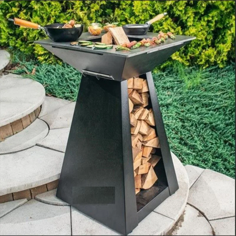 Garden Square BBQ Grill Barbecue Fire Pit with Grill Plate| Alibaba.com