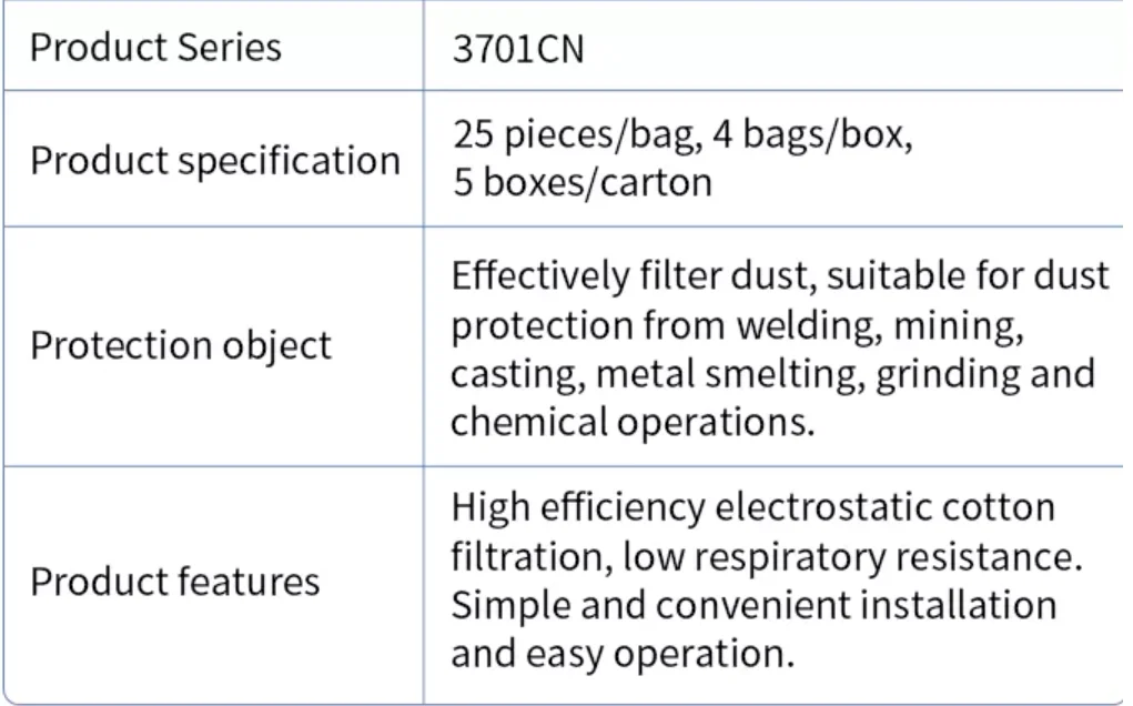 3701CN Dust Proof Air Filter - Efficient Particulate Filter