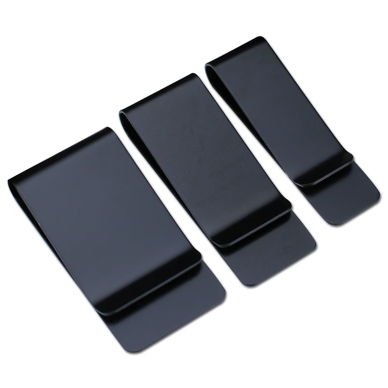 Small Men's Slim Money Clip Stainless Steel Credit Business Card Holder ...