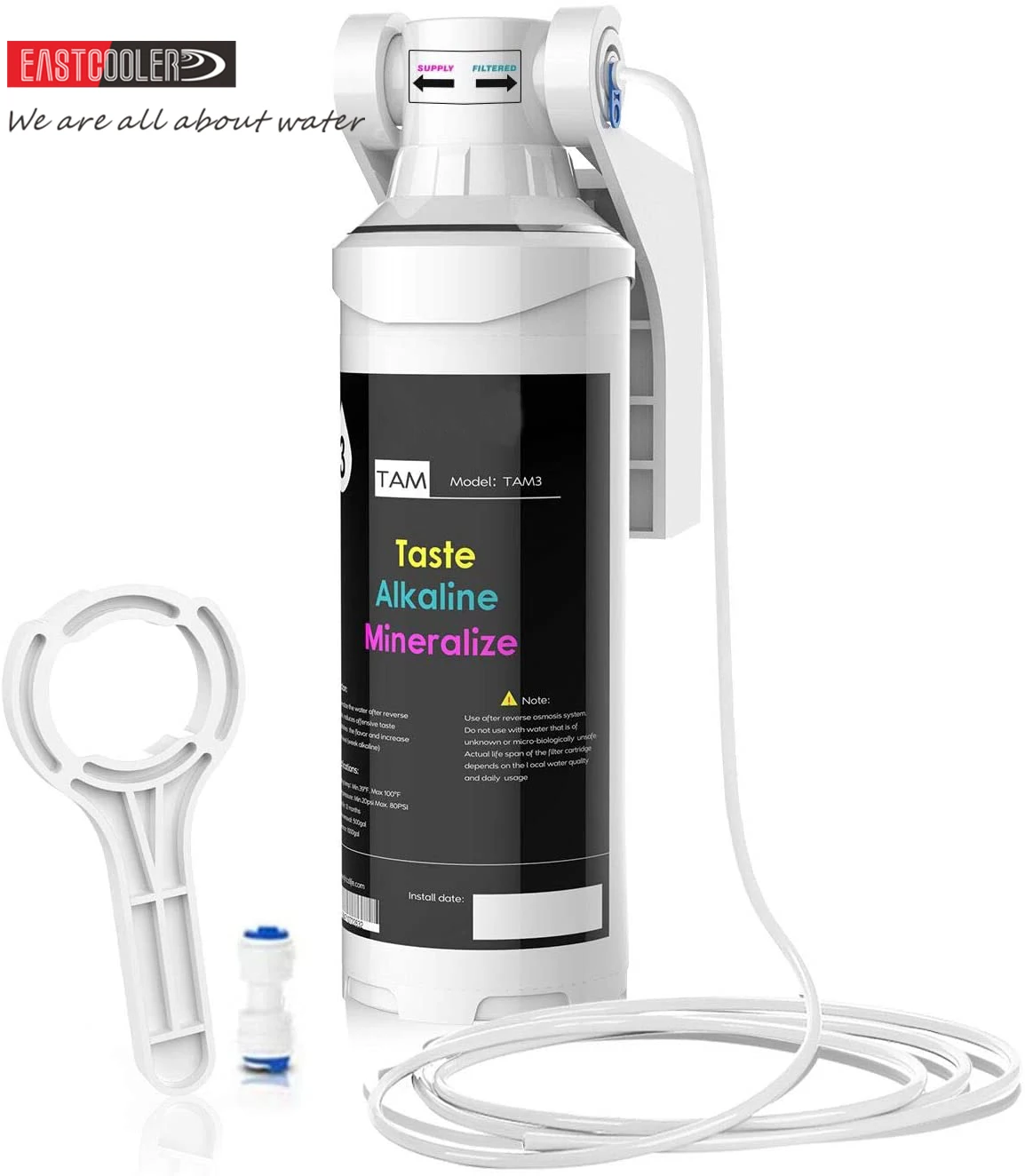 Tam3 Alkaline Remineralization Under Sink Inline Water Filter Element ...