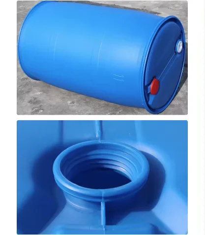 200l Plastic Drum Blue Hdpe Chemical Barrel 200 Liter/kg Blow Molding Bucket Double Lid 55 ...