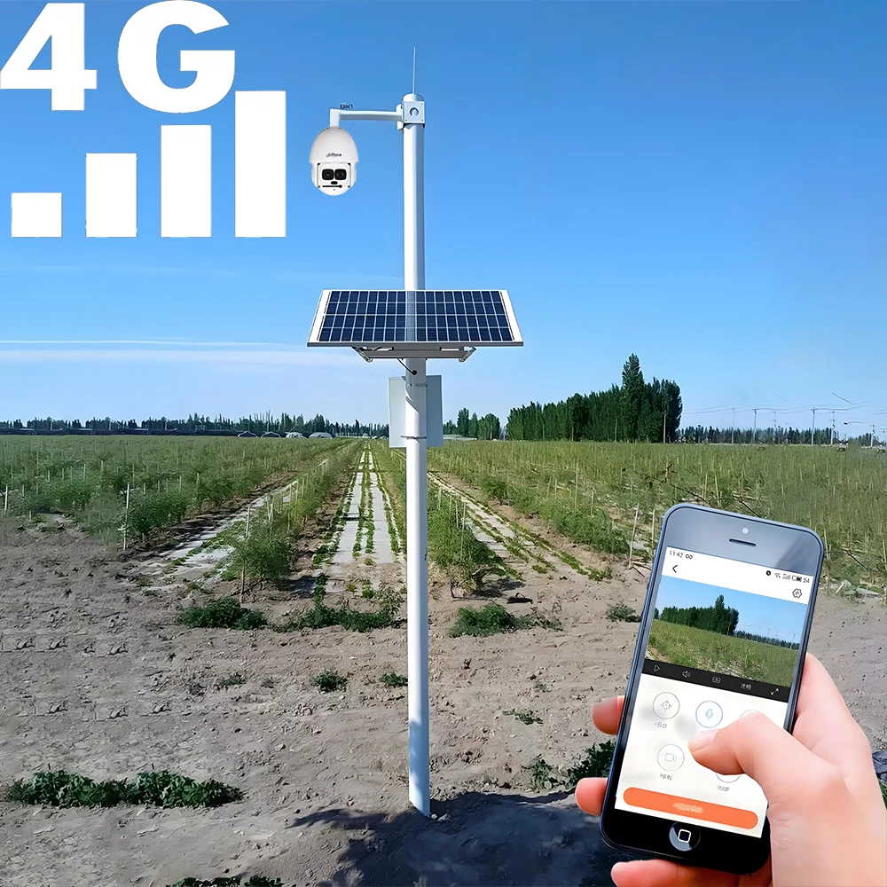 20KM Wireless Solar Panel Powered Camera System with 4G Sim Card ...