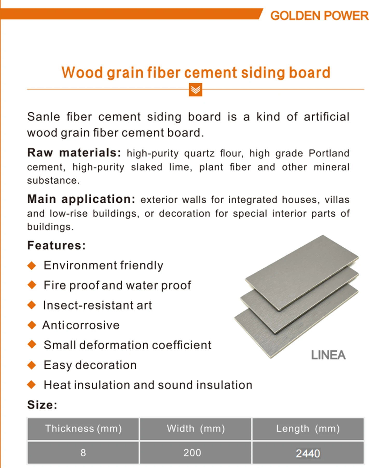 Reinforced Fiber Cement Exterior Wall Panel Cladding Weather Proof ...