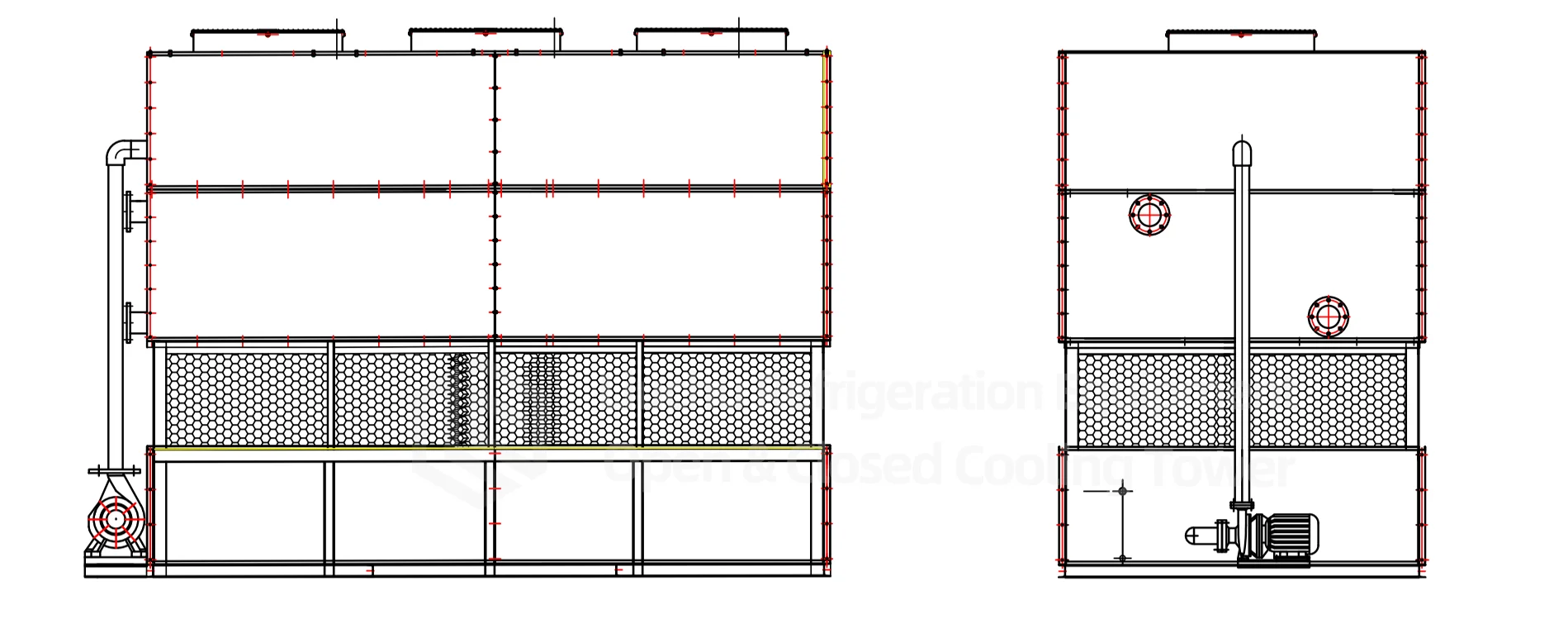 Water Closed Cooling Tower Closed Loop Forced Draft Counter Flow ...