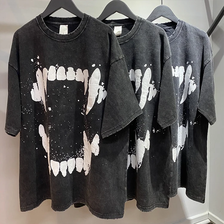 Manufacturer Wholesale Washed Tshirt Oversized Acid Wash T-shirt ...