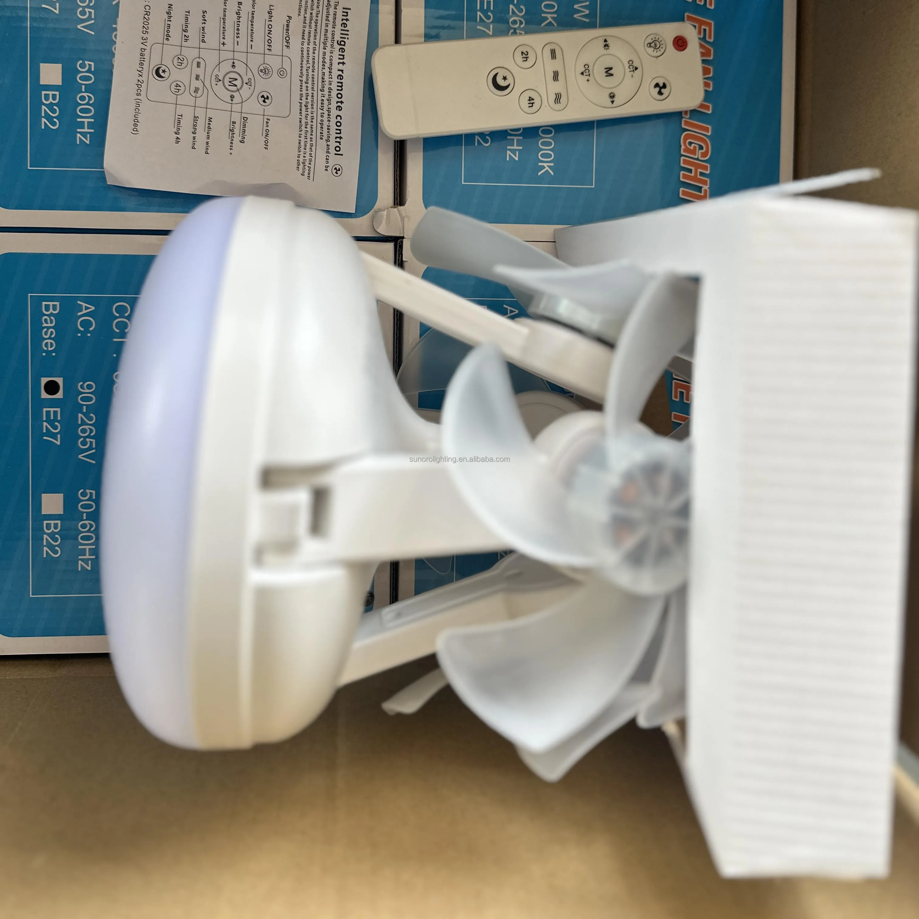 2025 Foldable LED Drone Silent Fan Light - 60W Ceiling Lights