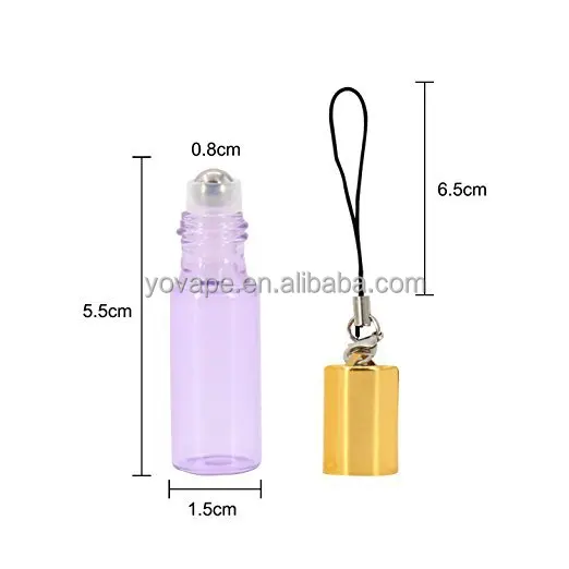Refill Empty Pink Perfume Oil Roller Ball Bottle 3ml 5ml 5 ml 10ml Roll ...