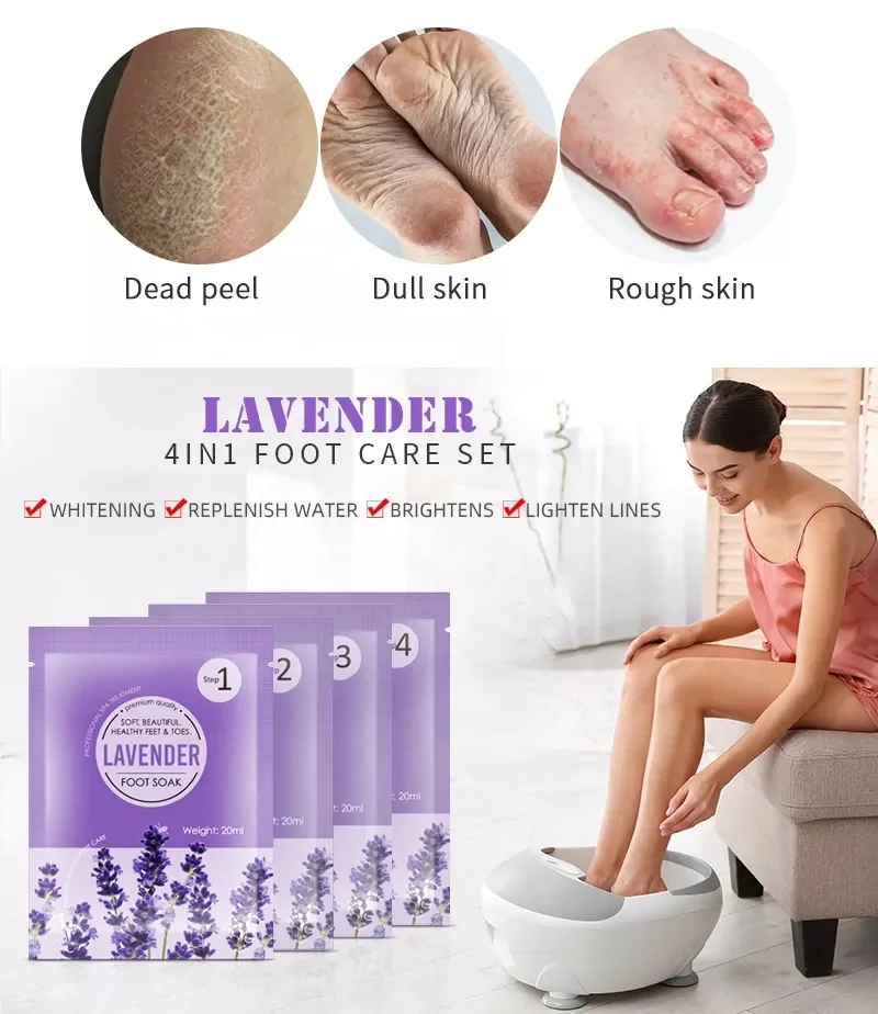 Pedicure Spa 4 In 1 Lemon Scent Bubble Salt Pedicure Moisturizing Foot ...
