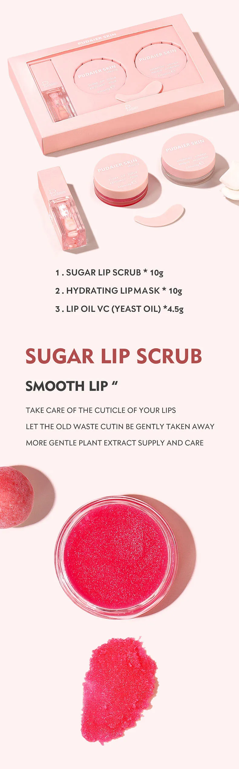 Lip Scrub/mask/oil Nourishing Lips Care Kit Moisturizing Lip Care Set ...