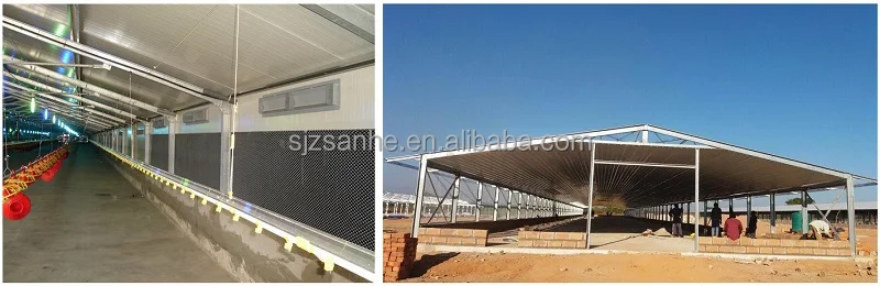 Broiler Poultry Farm Shed Design With Chicken Raising Equipment - Buy ...