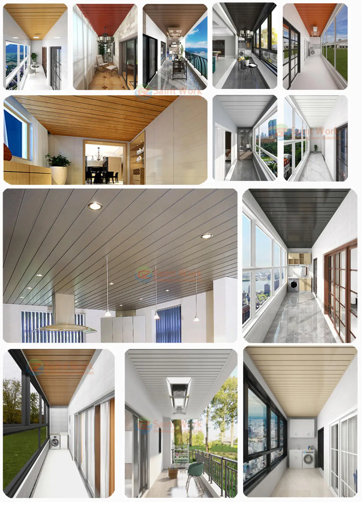 Aluminium Suspended Ceiling G Strip Baffle Panel Modern Pop False ...