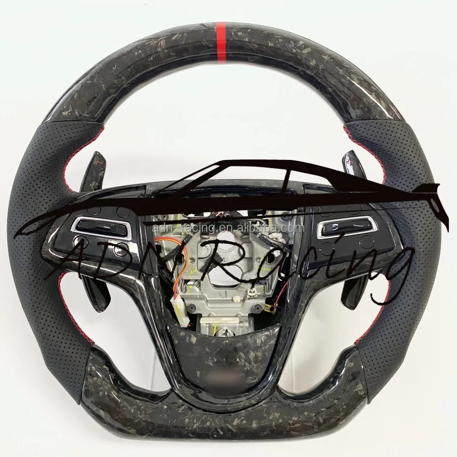 Carbon Fiber Steering Wheel For Cadillac Cts Ats 2014-2019 - Buy For ...